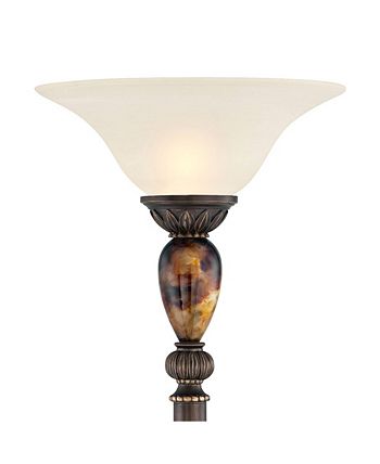 Kathy Ireland Mulholland Rustic Vintage like Torchiere Floor Lamp ...