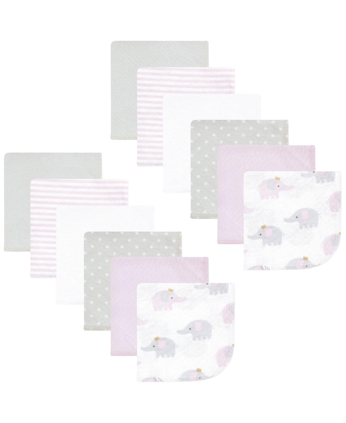 Click here for Hudson Baby Girls Flannel Cotton Washcloths - Lila... prices