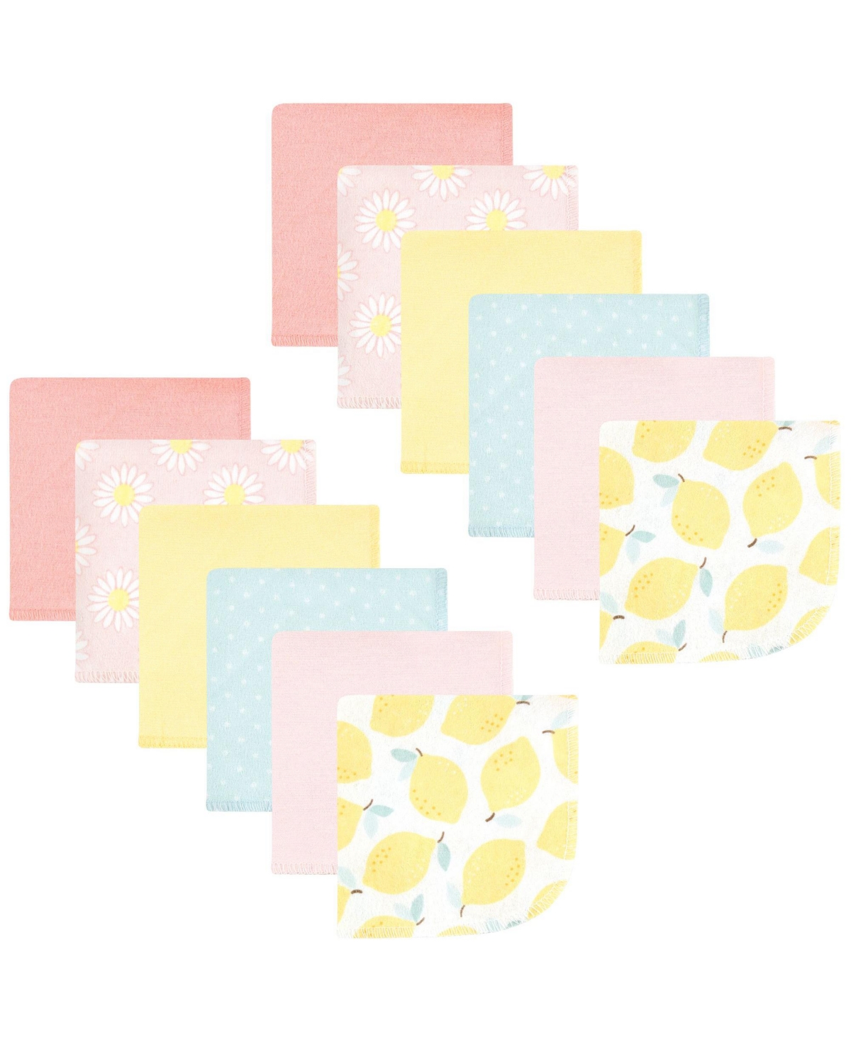 Click here for Hudson Baby Girls Flannel Cotton Washcloths - Lemo... prices