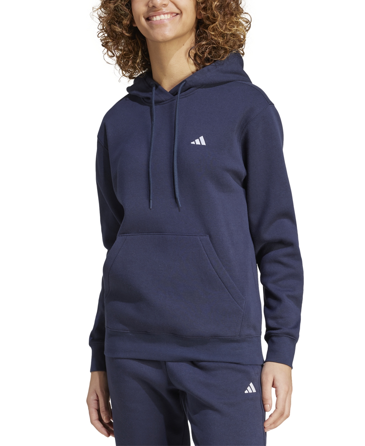 Click here for adidas Womens Logo Feel Cozy Fleece Hoodie - Legen... prices