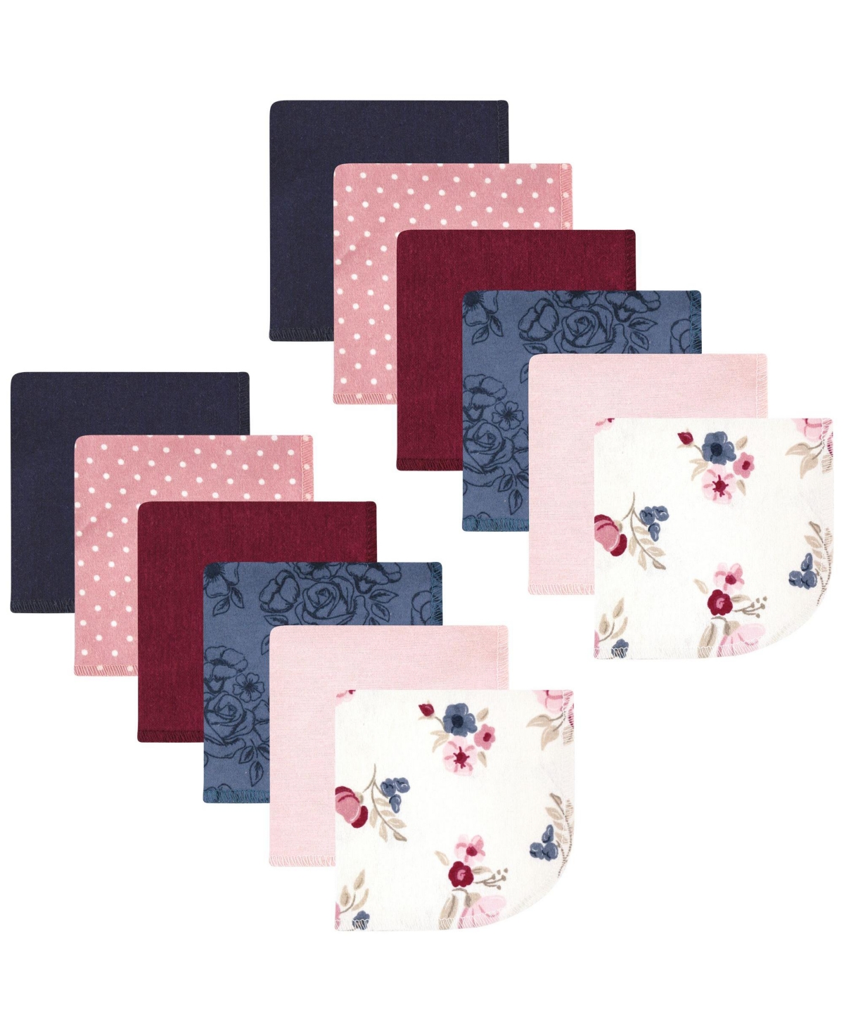 Click here for Hudson Baby Girls Flannel Cotton Washcloths - Dust... prices