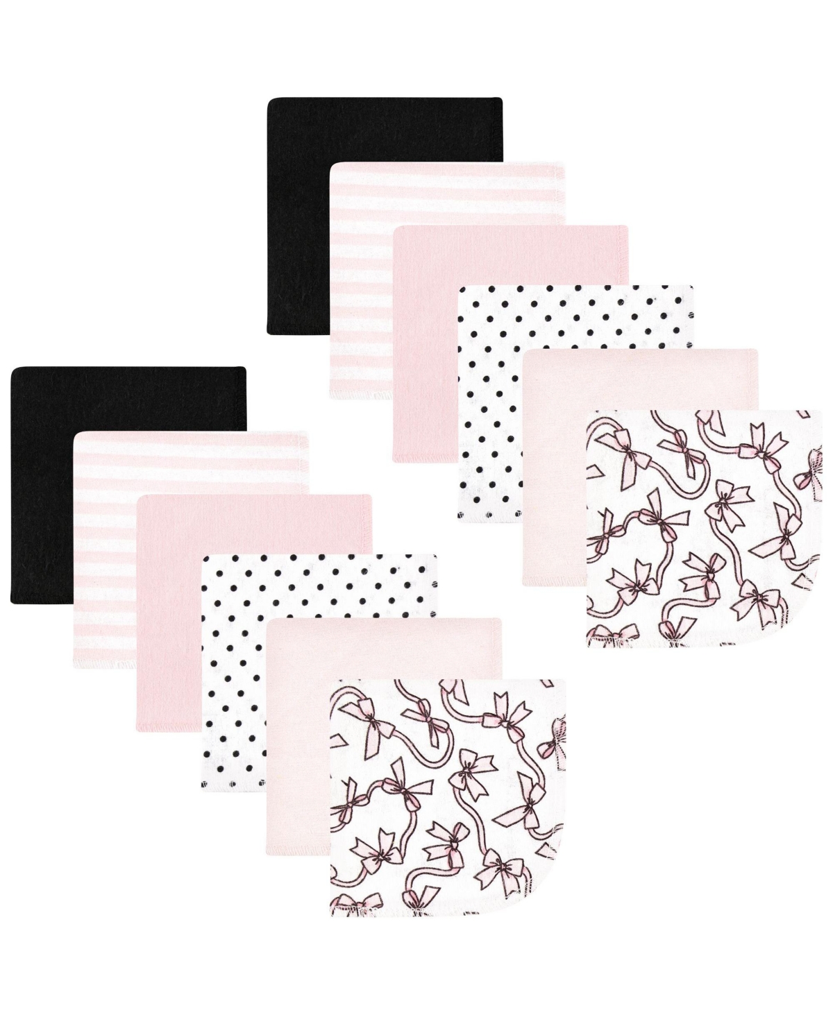Click here for Hudson Baby Girls Flannel Cotton Washcloths - Pink... prices