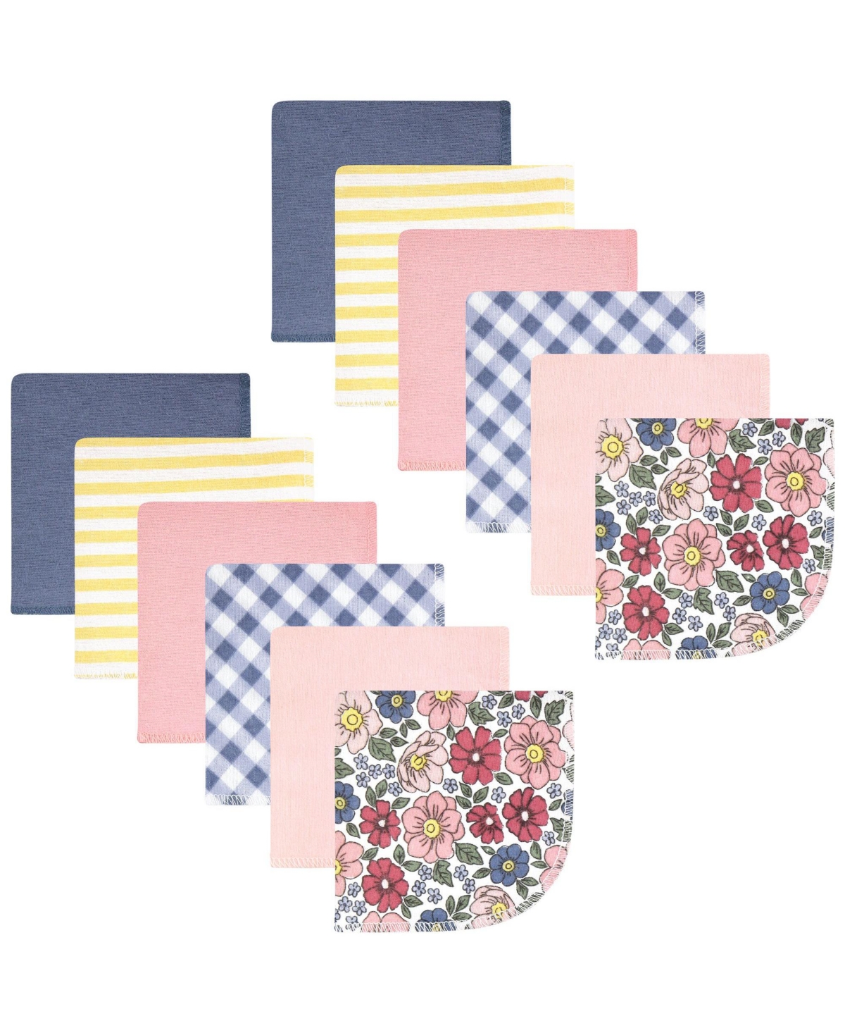 Click here for Hudson Baby Girls Flannel Cotton Washcloths - Pink... prices