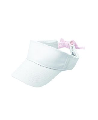 Bits & Bows Girls Winnie White Bow Visor - Macy's