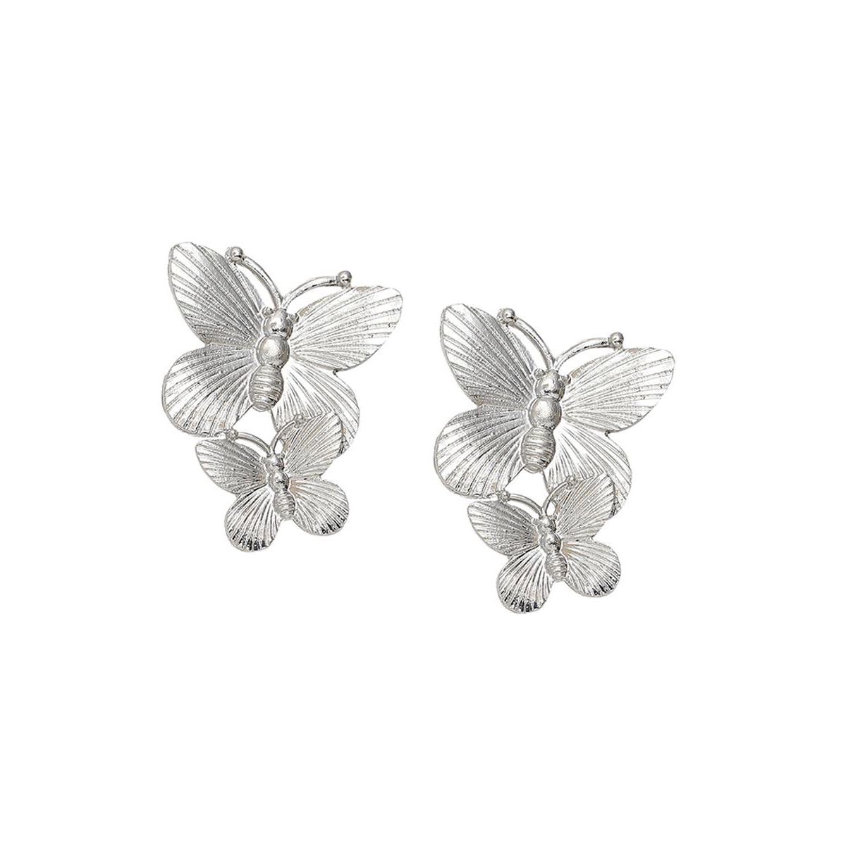 Click here for Sohi Womens Butterfly Stud Earrings - Silver prices