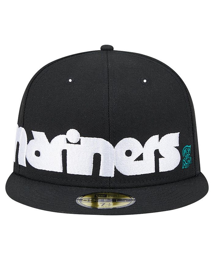 New Era Men's Black Seattle Mariners Checkered Undervisor 59FIFTY ...