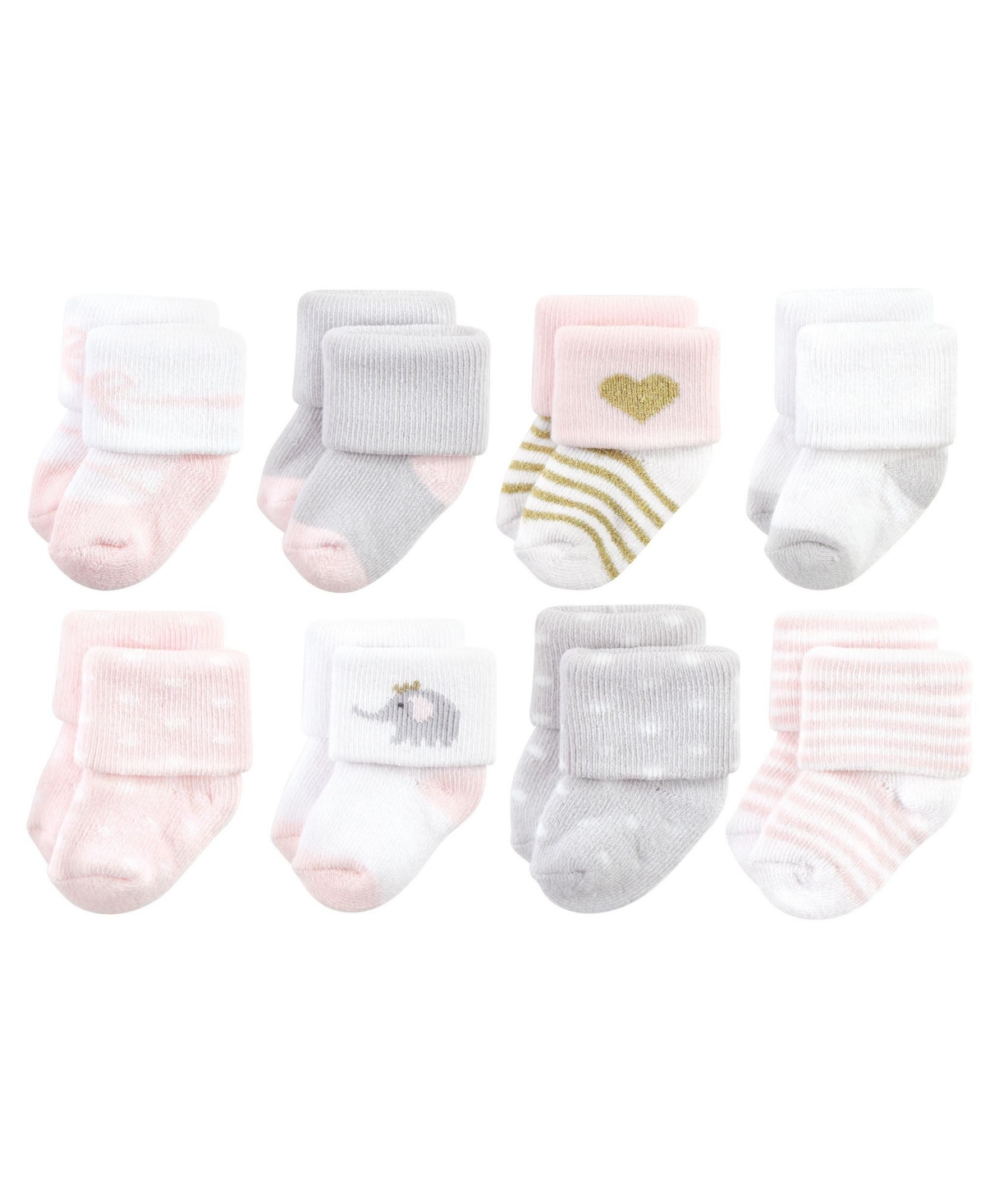 Click here for Hudson Baby Baby Girls Hudson 8Pk Terry Socks - Pi... prices