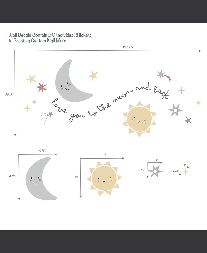 Bedtime Originals Bedtime Originals Celestial Moon & Stars Wall Decal ...