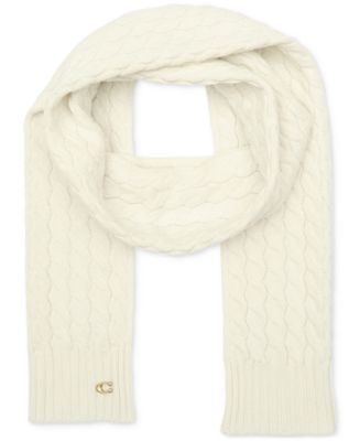 COACH Soft Rib Cable Knit Scarf - Macy's