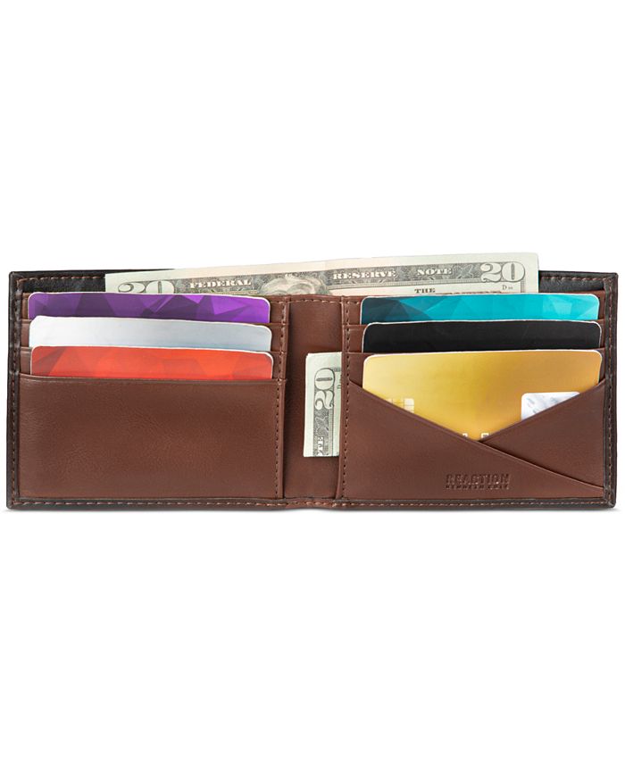 Kenneth Cole Reaction Men's Ombre Logo Slim-Fold Wallet - Macy's