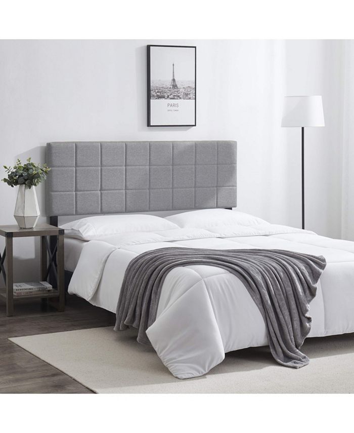 Clara Clark Heavy Duty Adjustable SquareTufted Fabric Headboard - King ...
