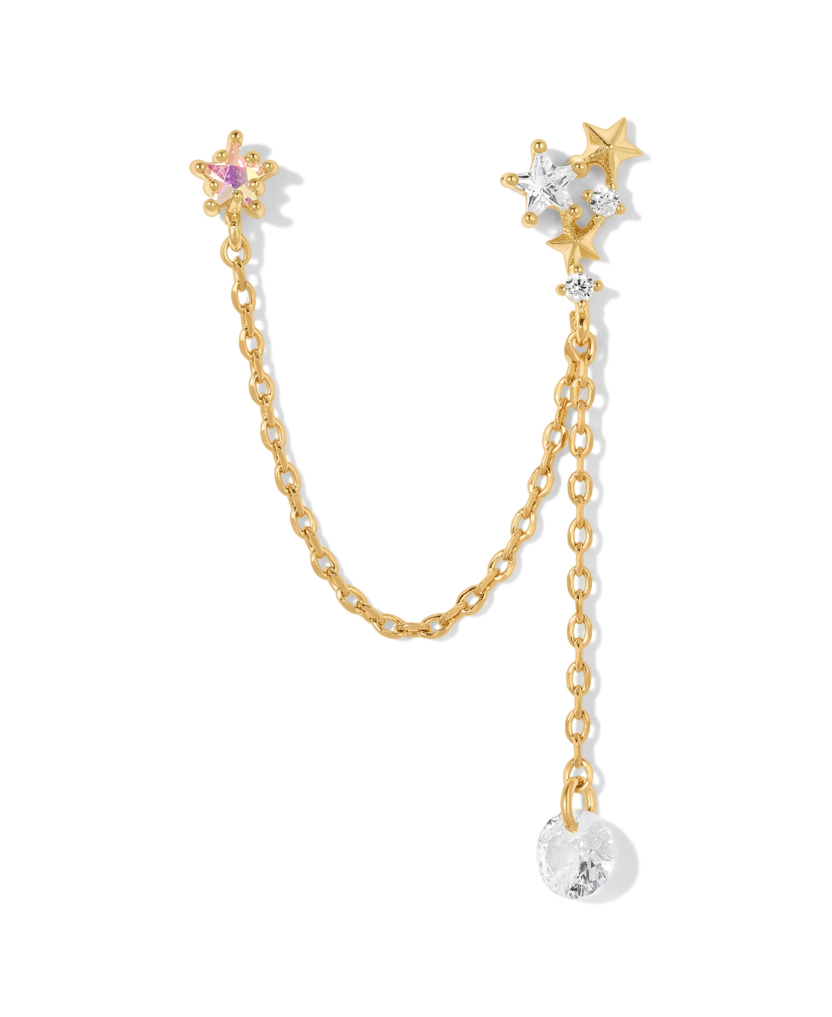 Click here for Girls Crew Crystal Star Crossed Lover Double Earri... prices