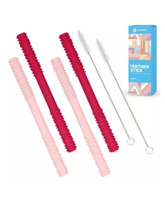 Sperric Baby Hollow Teething Tubes - Soft Silicone Teether Sticks for ...
