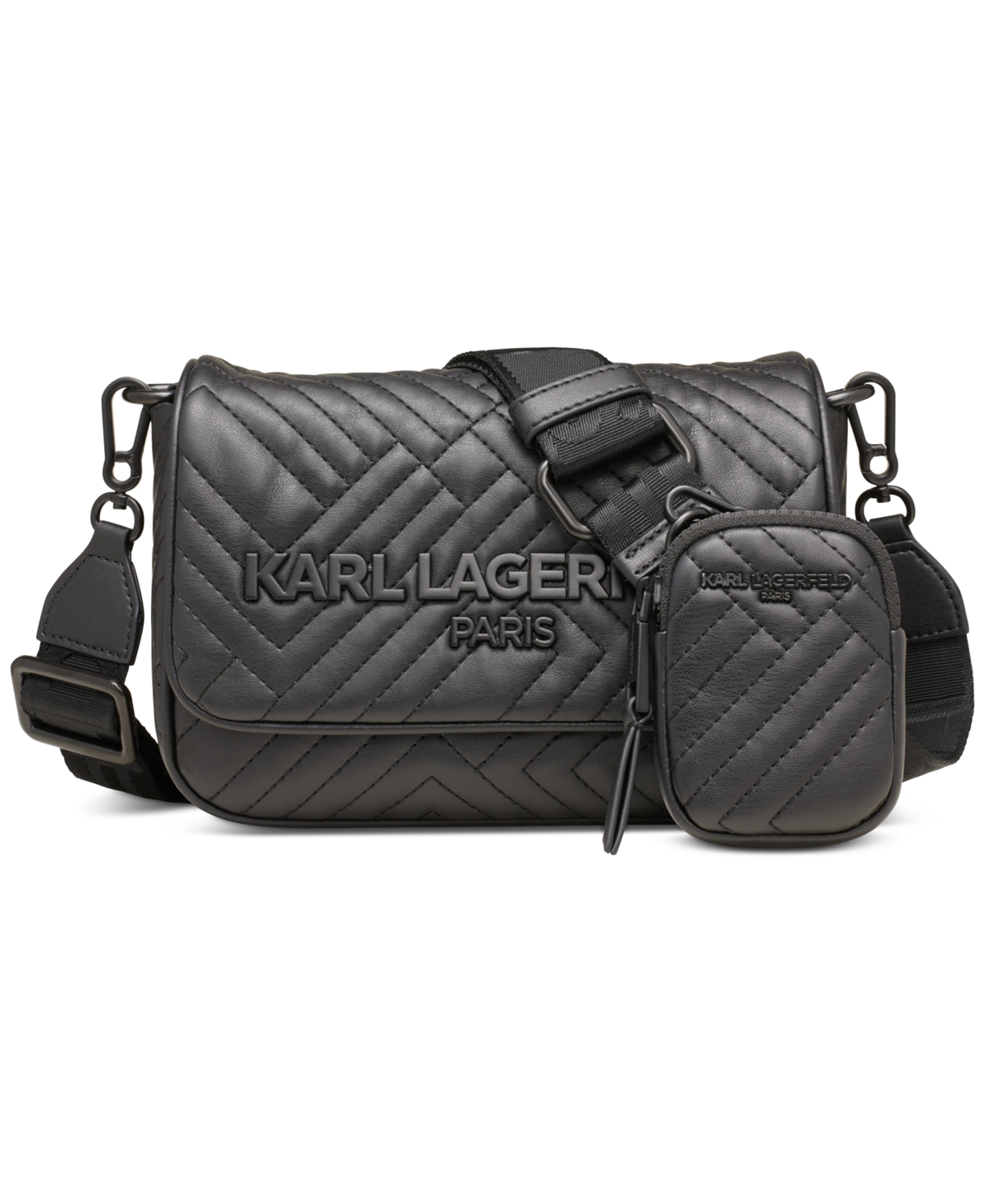 Click here for Karl Lagerfeld Paris Voyage Quilted Crossbody Bag... prices