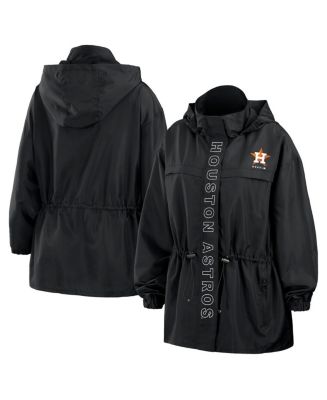 WEAR by Erin Andrews Women's Black Houston Astros Full-Zip Windbreaker Hoodie Jacket - Macy's