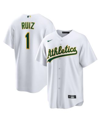 Nike Men's Esteury Ruiz White Oakland Athletics Home Replica Jersey ...