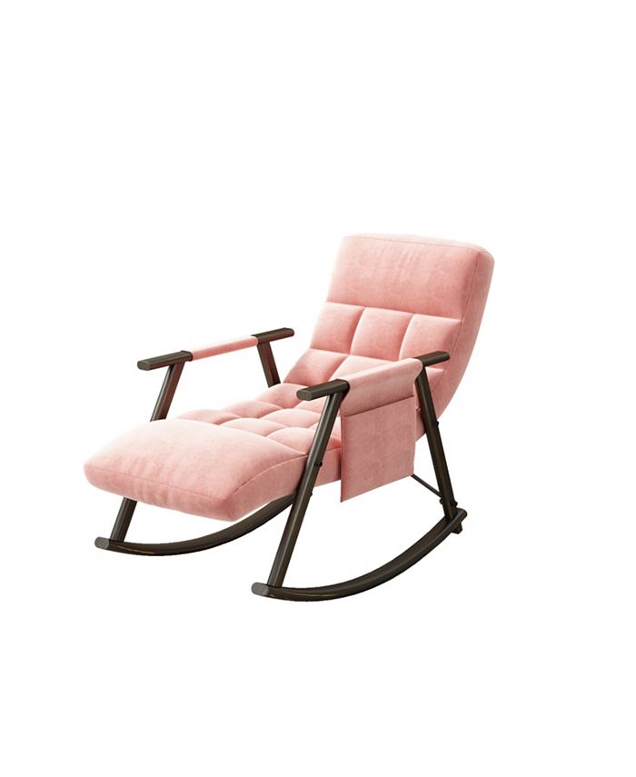 Simplie Fun Space-Saving, Adjustable Rocking Chair with Sturdy Iron ...