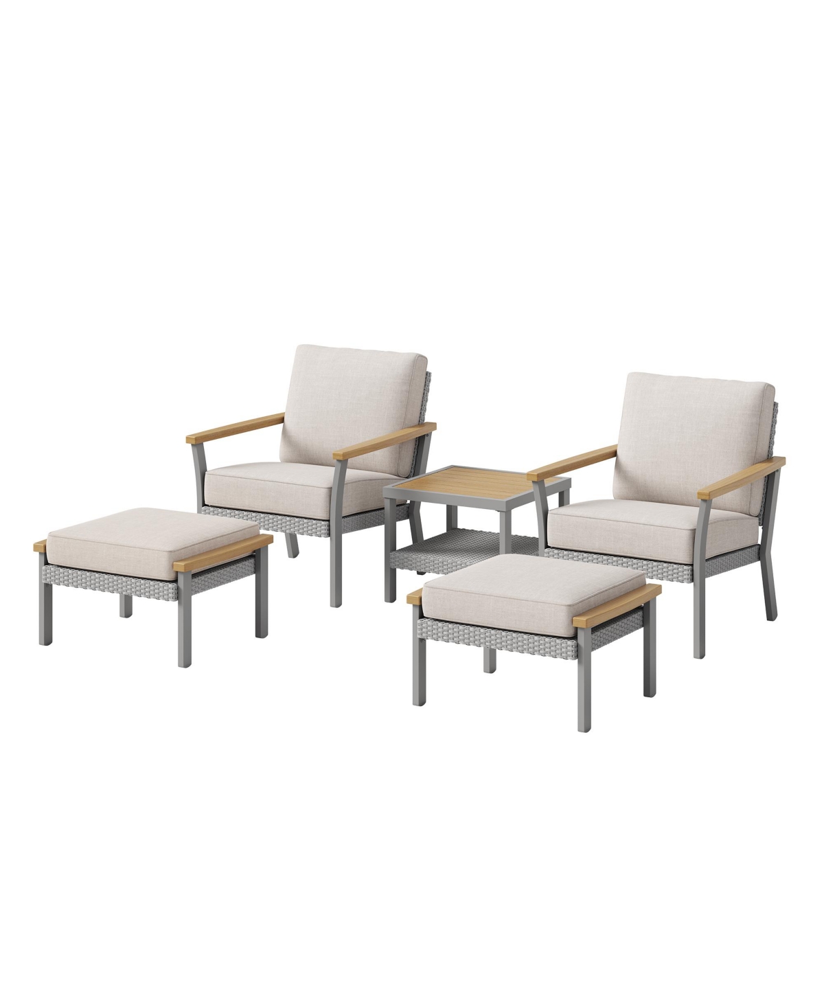 Click here for Sencillo 5 Piece Conversation Set - Grey prices