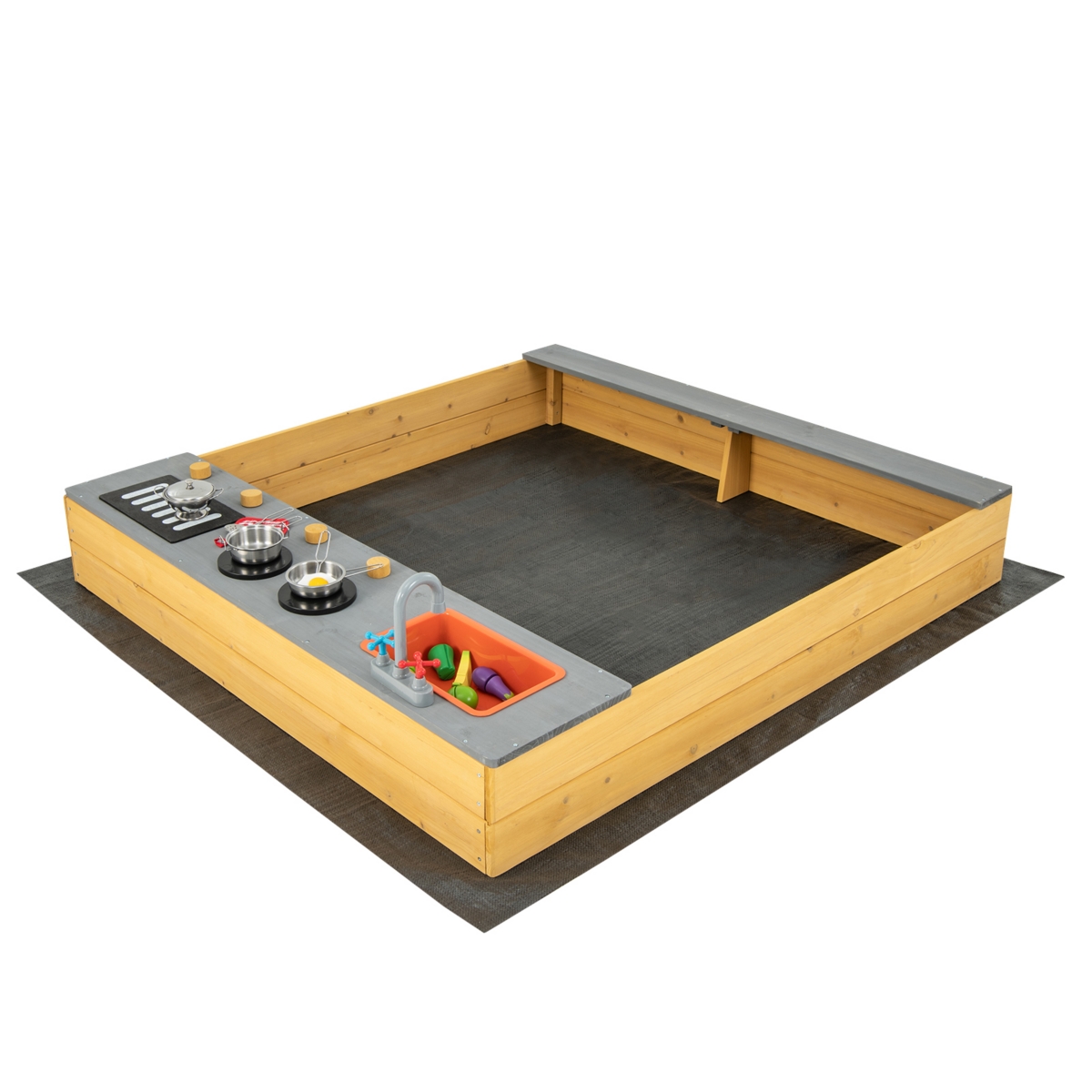 Click here for Slickblue Wooden Sandbox Kids Sand Pit with Kitche... prices