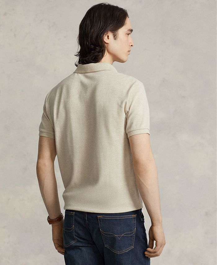 Polo Ralph Lauren Men's Cotton Custom Slim Fit Mesh Polo Shirt - Macy's