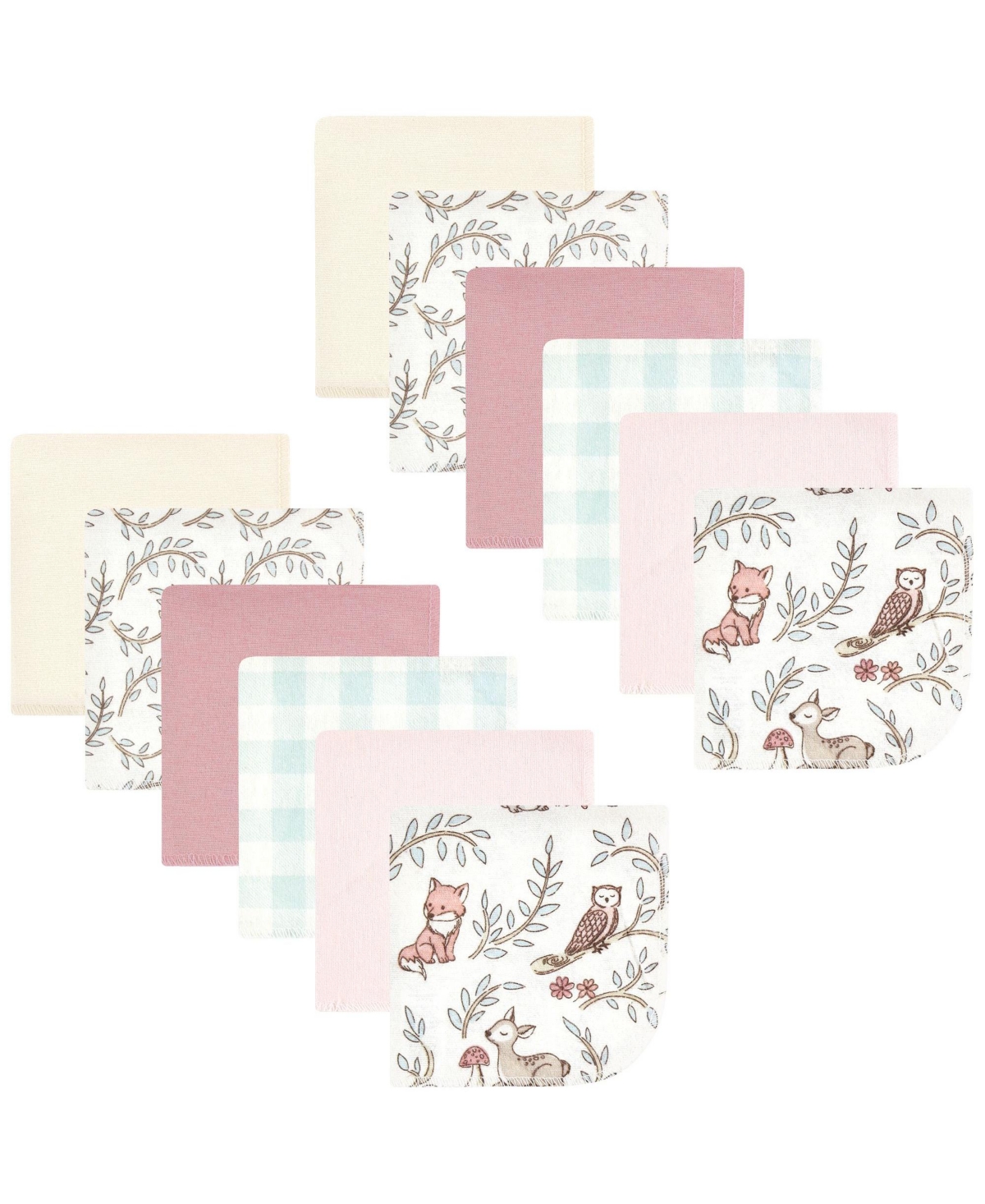 Click here for Hudson Baby Girls Flannel Cotton Washcloths - Girl... prices