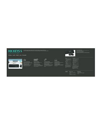 Logitech MX Keys Full Size Scissor Keyboard for PC and Mac - Black - Macy's