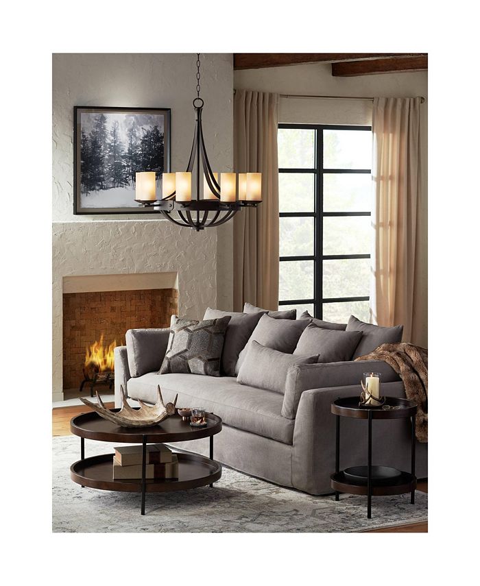 Franklin Iron Works Sperry Industrial Bronze Chandelier 28 Franklin Iron Works Sperry Industrial Bronze Chandelier 28