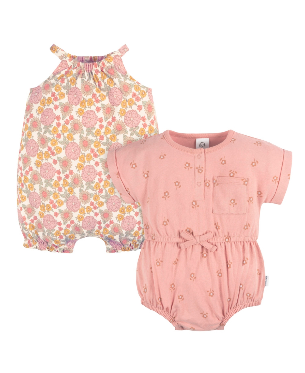 Click here for Gerber Baby Girls Sleeveless and Short Sleeve Romp... prices