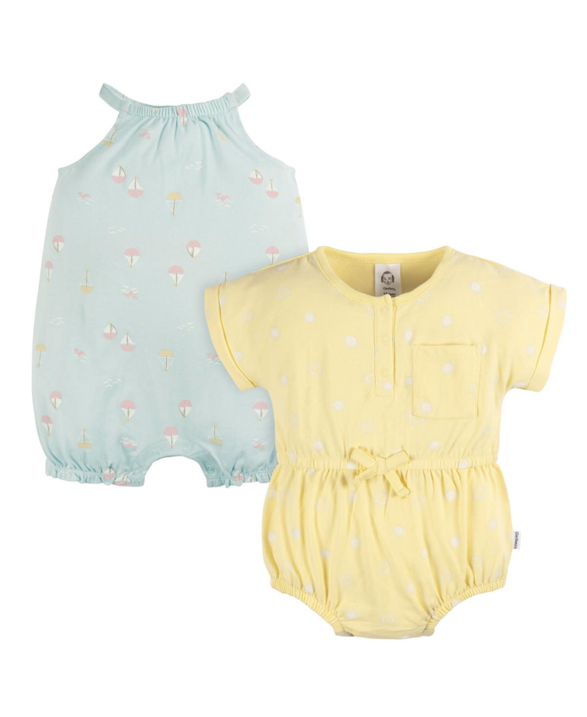 Click here for Gerber Baby Girls Sleeveless and Short Sleeve Romp... prices