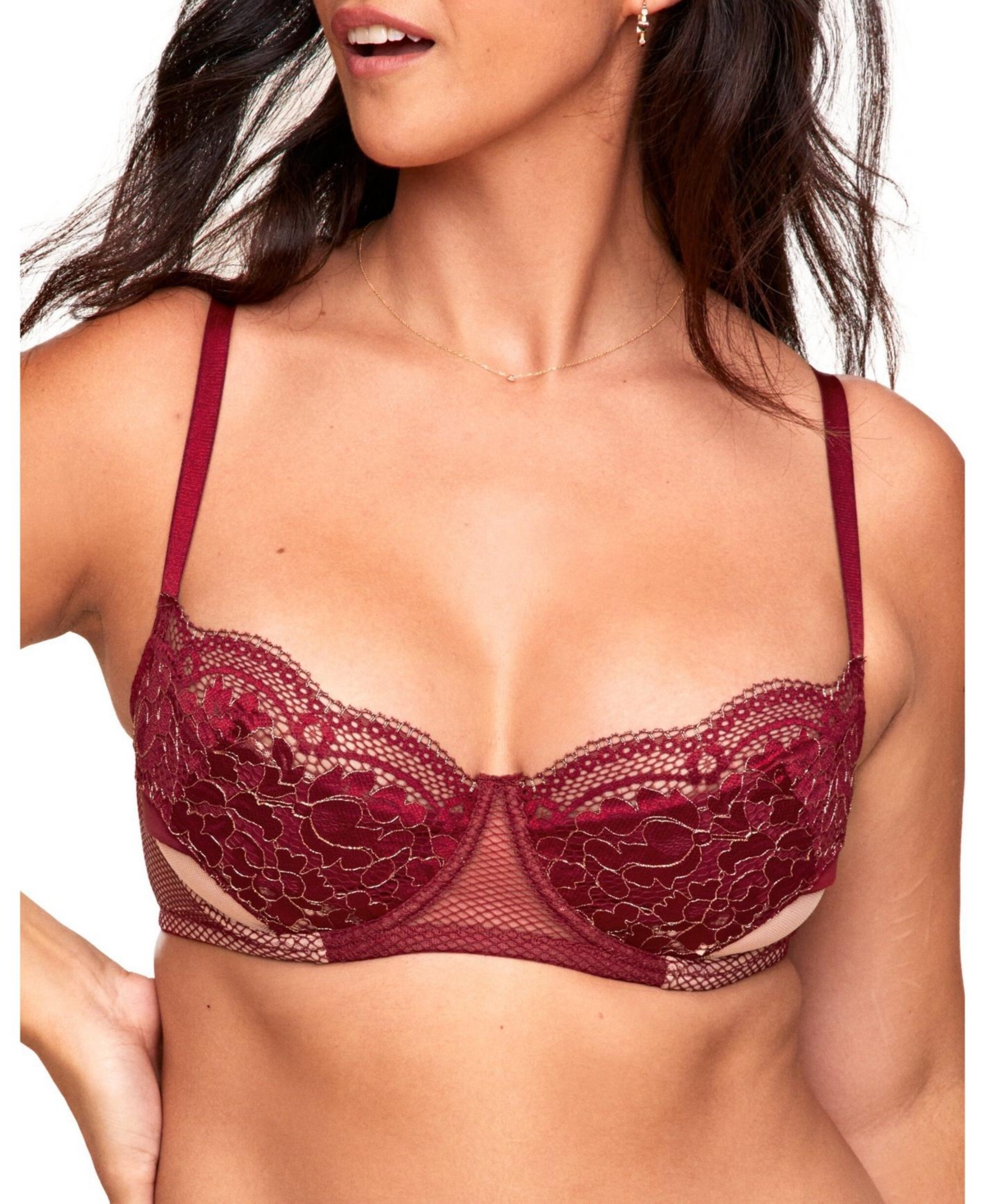 Click here for Adore Me Womens Farina Unlined Balconette Bra - Da... prices