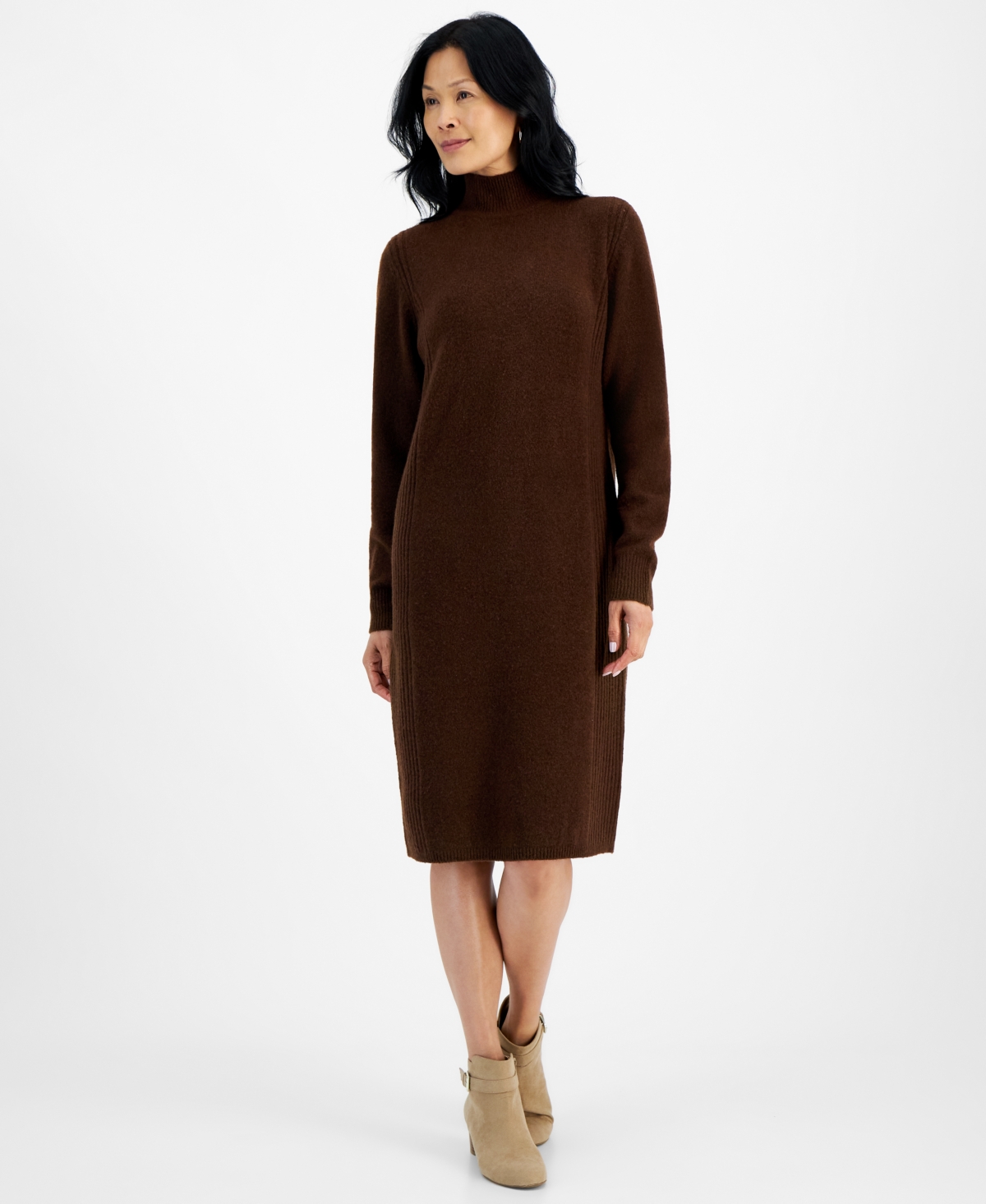 Click here for Style & Co Womens Mock-Neck Sweater Dress  Created... prices