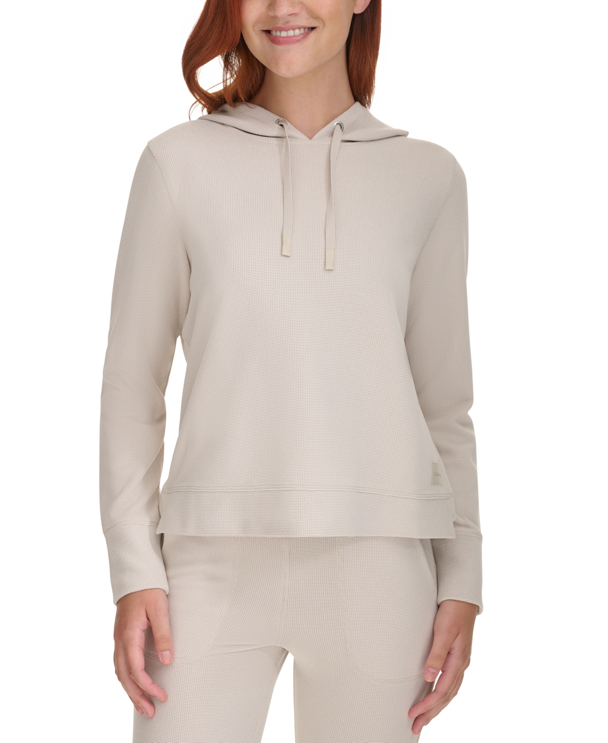 Click here for Calvin Klein Performance Womens Waffle-Knit Pullov... prices