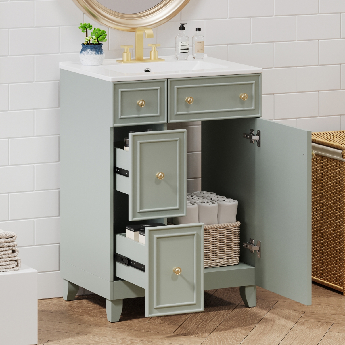 Click here for Streamdale 24" Bathroom Vanity with Ceramic S... prices