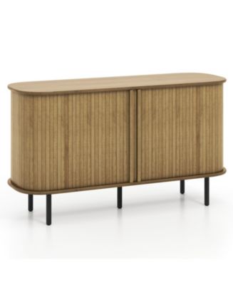 Slickblue 47 Inch Sideboard Buffet Cabinet with Adjustable Shelves for ...