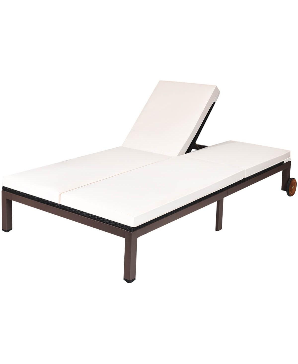 Click here for 2-Person Patio Rattan Lounge Chair with Adjustable... prices