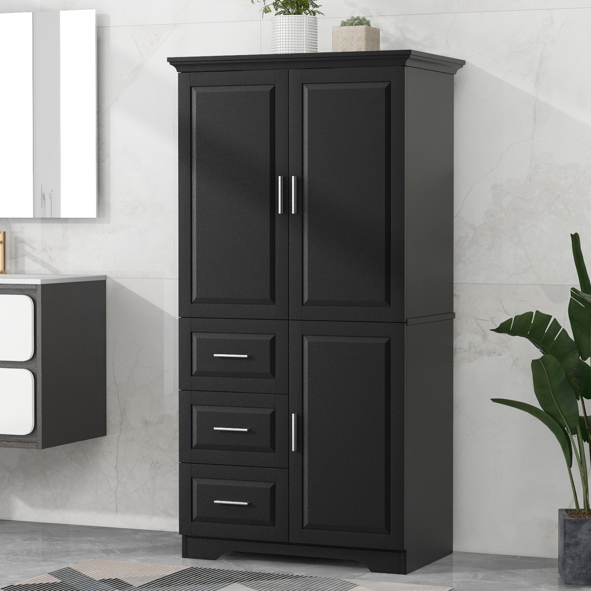 Click here for Streamdale Tall & Wide Storage Cabinet with 3 Draw... prices