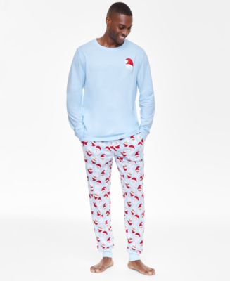 Holiday Lane Men's Santa Cotton Matching Family Pajamas Set, Created ...