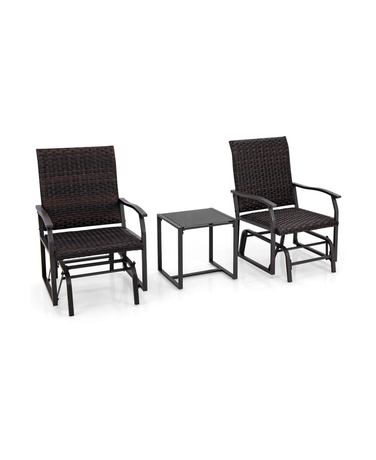 Click here for Slickblue 3 Piece Patio Gliding Set with Tempered... prices