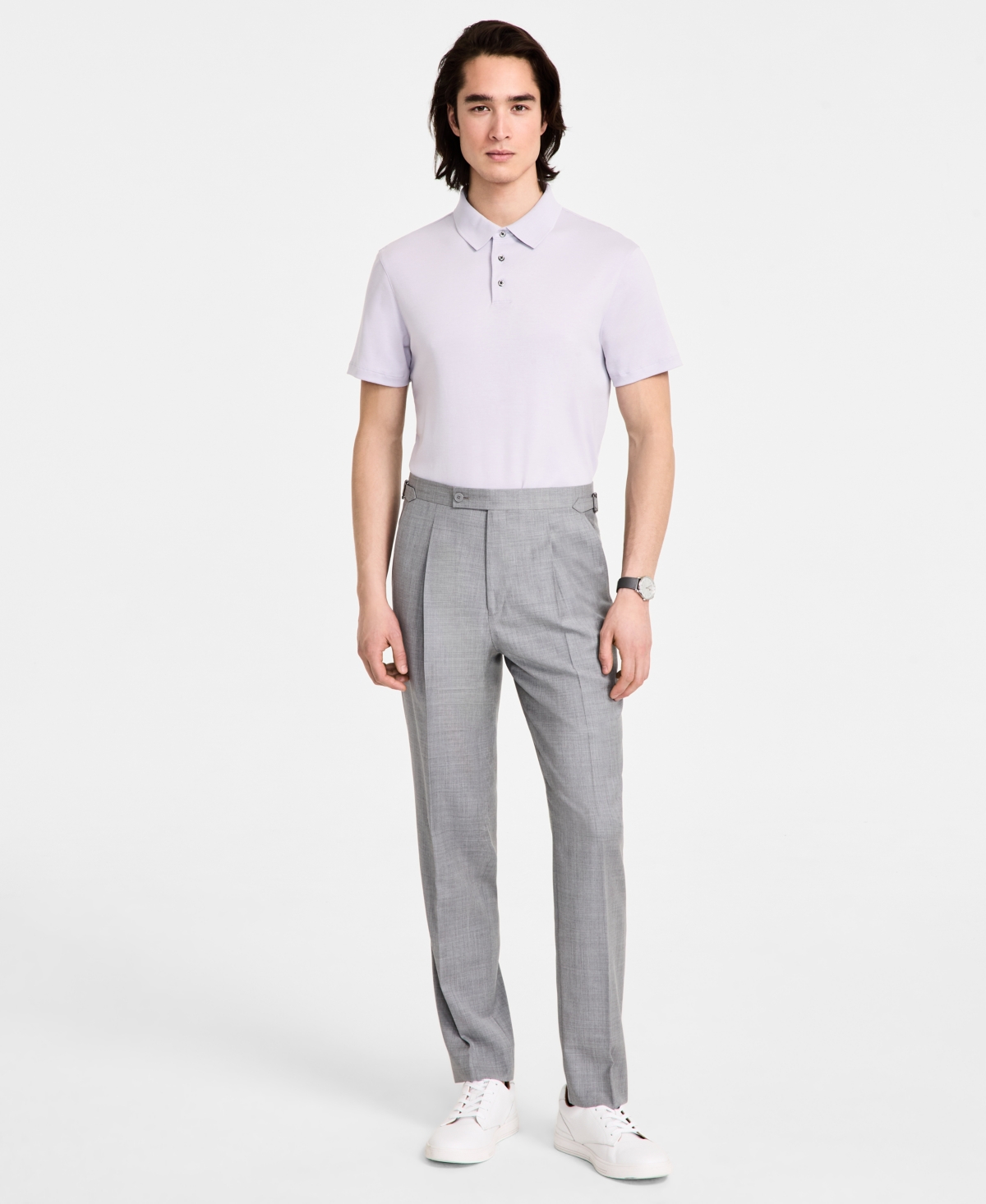 Click here for Calvin Klein Mens Slim-Fit Wool Dress Pants - Ligh... prices