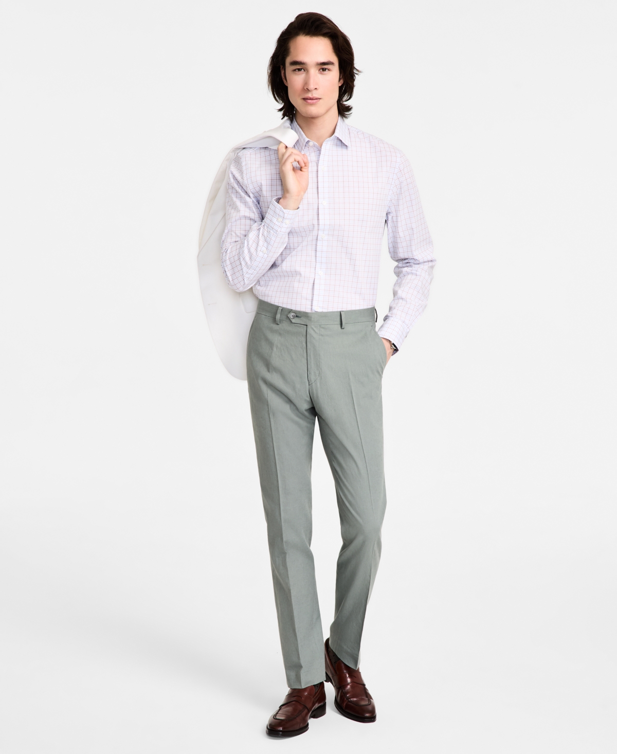 Click here for Tommy Hilfiger Mens Modern-Fit Linen Pants - Sage prices