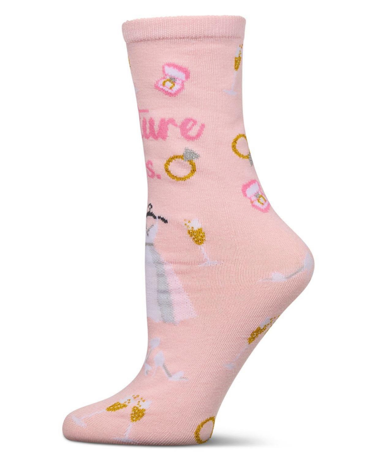 Click here for Future Mrs. Greeting Card Crew Socks - Light pink prices