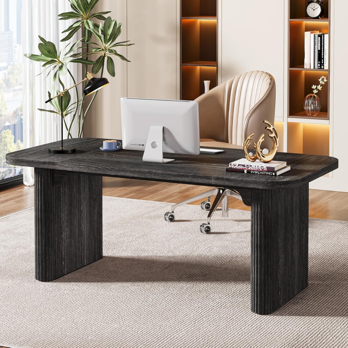 Click here for Tribesigns Modern Executive Office Desk  62-Inch L... prices
