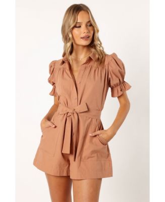 Riley Waist Tie Romper - Macy's