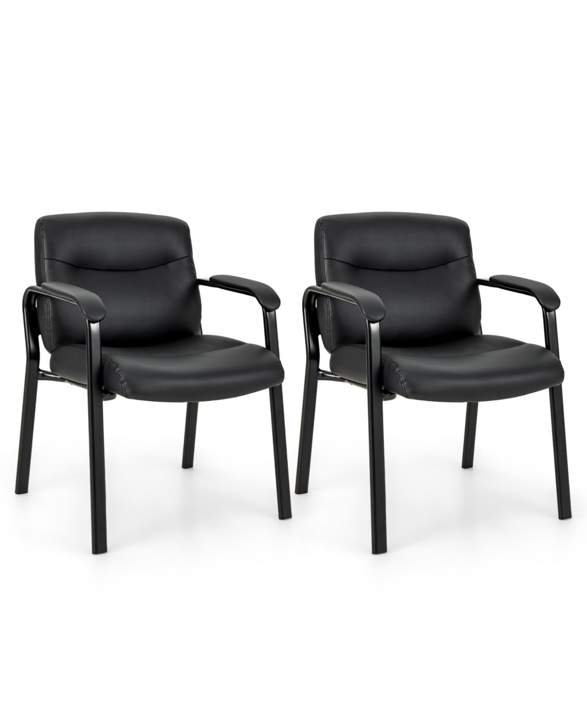 Click here for Waiting Room Chair No Wheels Set of 2 - Black prices