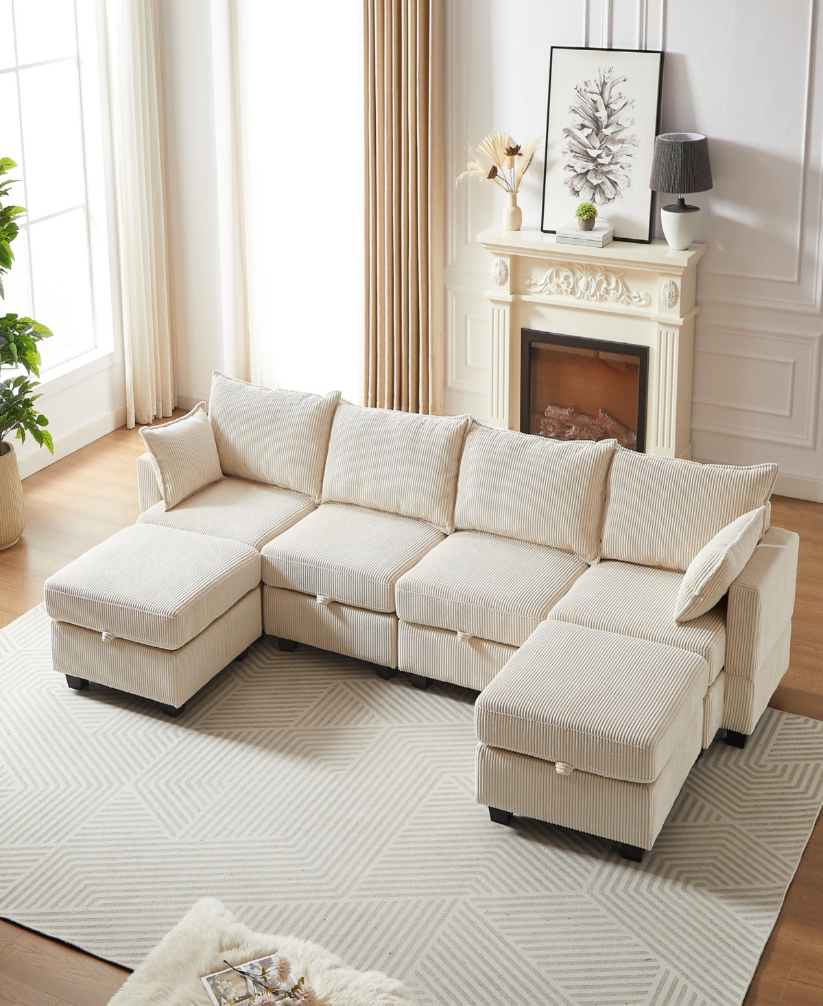 Click here for Streamdale Modular Sectional Sofa with Storage and... prices