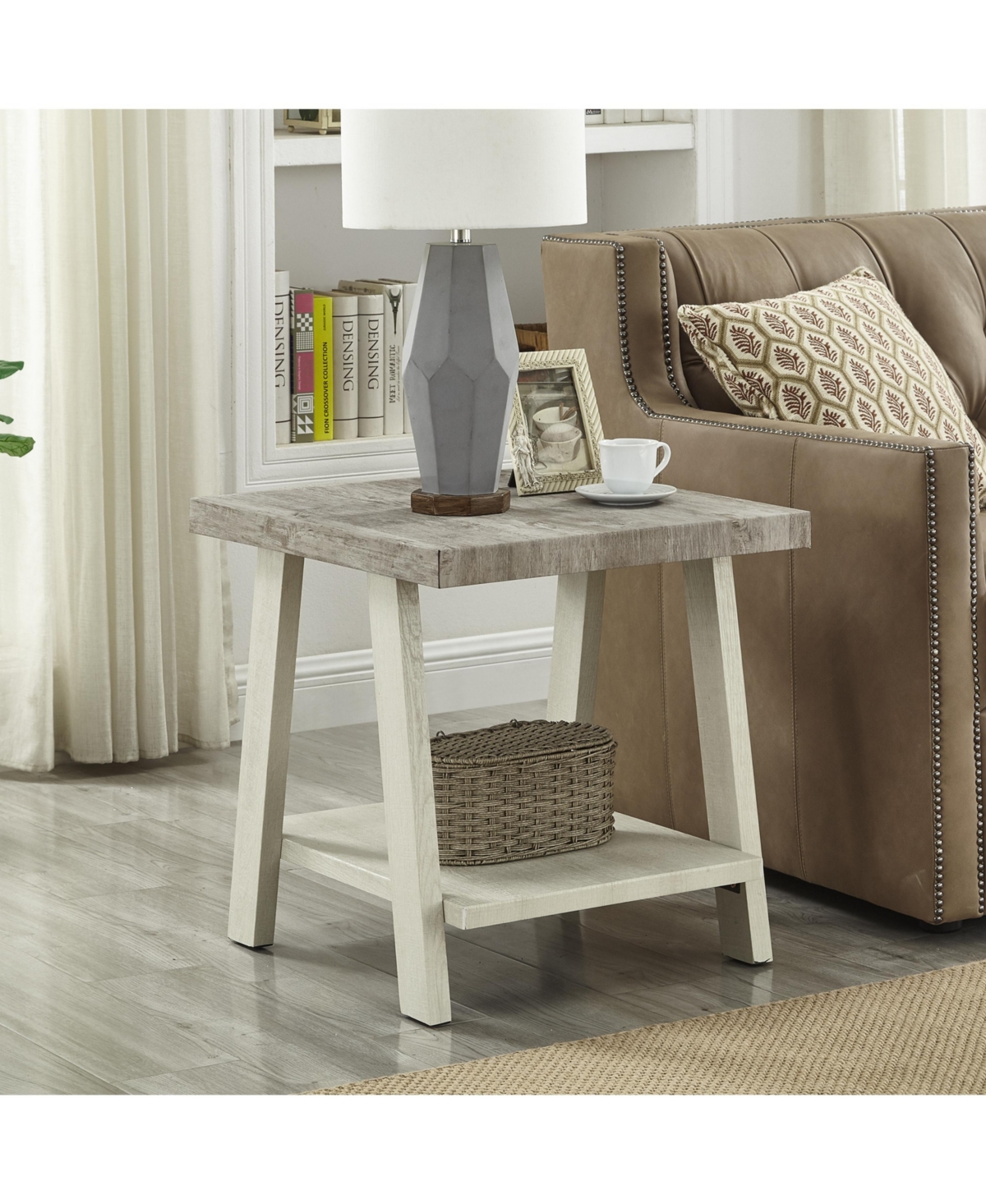 Click here for Streamdale Furniture Two-Tone Wood Shelf End Table... prices