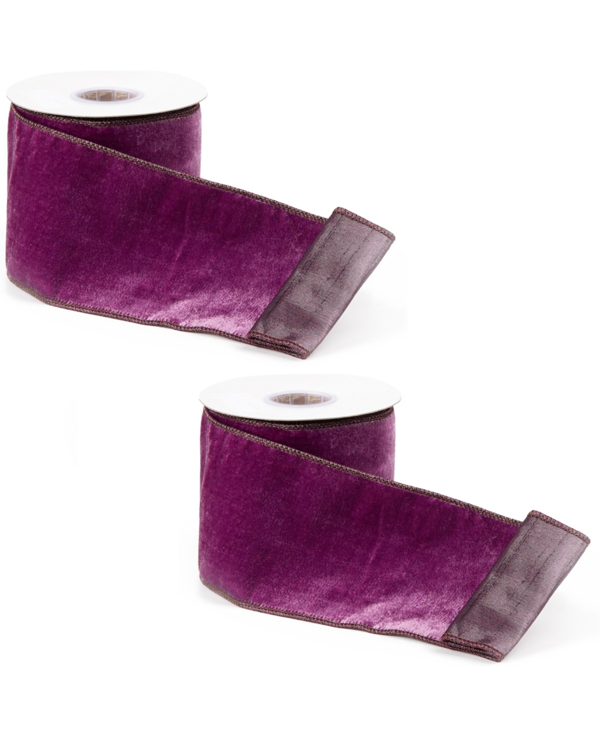 Click here for Slickblue Set of 2 Wired Polyester Ribbons –... prices