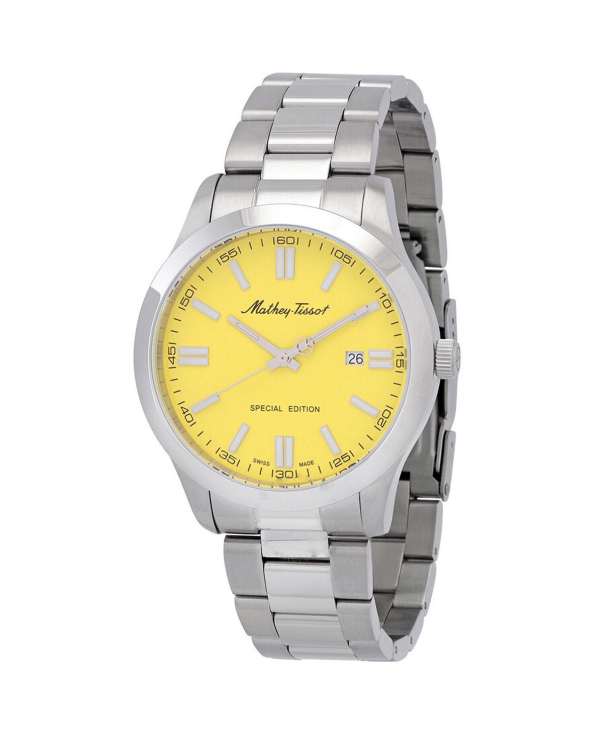 Click here for Mathey Tissot Mens Mathy I Jumbo Yellow Dial Watch... prices