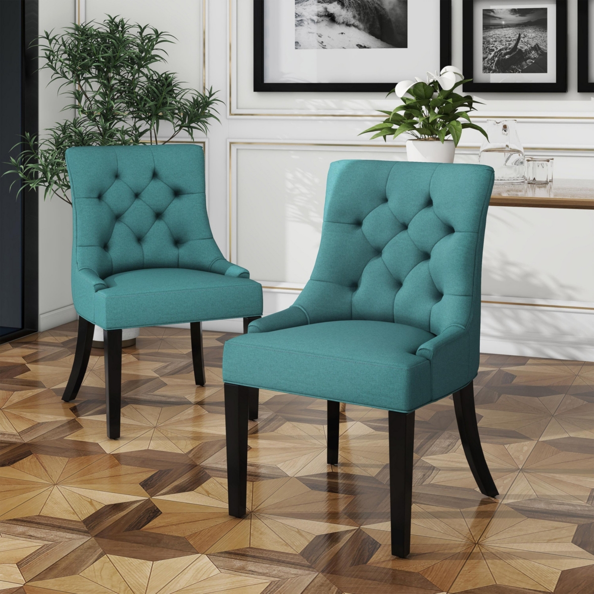 Click here for Streamdale Diamond Tufted Dining Chairs Versatile... prices