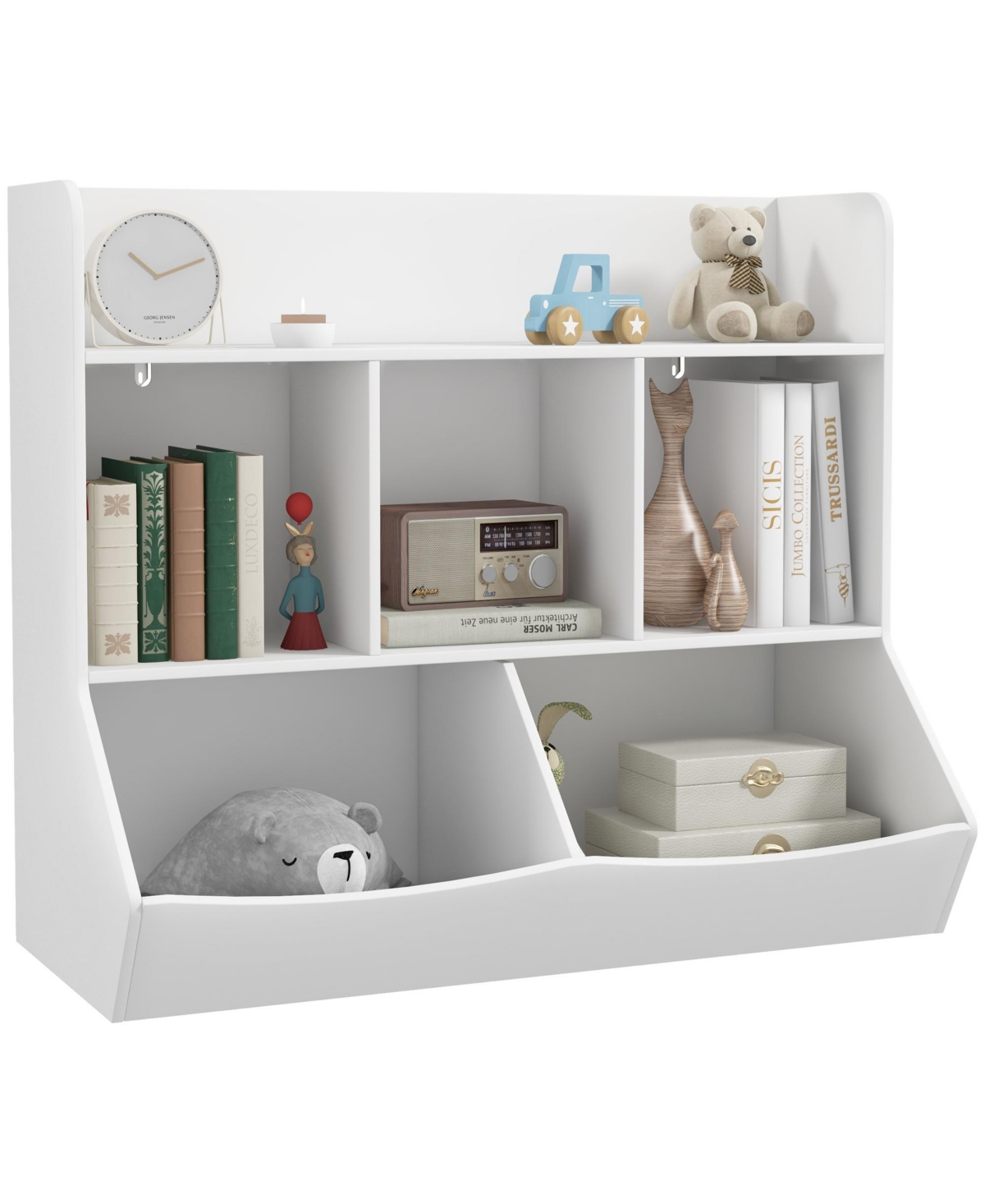 Click here for Qaba 3 Tier Kids Toy Shelf with 5 Compartment  Ant... prices